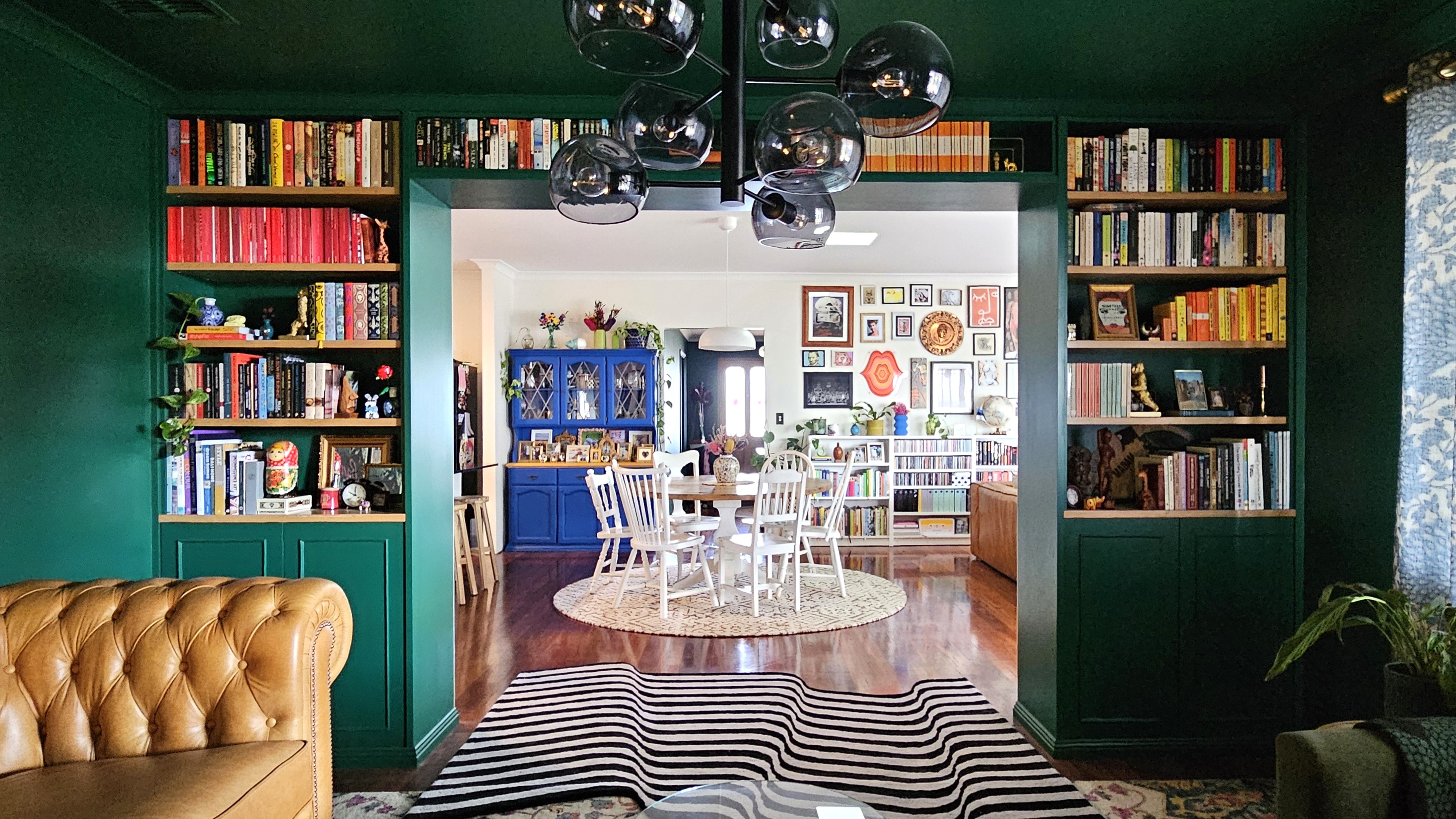 Room Tour: Our Moody Maximalist Home Library – mismatchedhome.blog